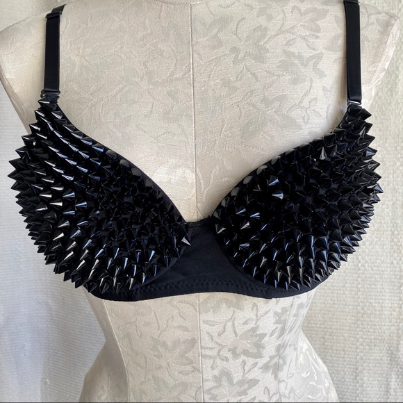 Tops | Hvoffrs Punk Rock Spiked Bra Top Rave Lingerie | Poshmark
